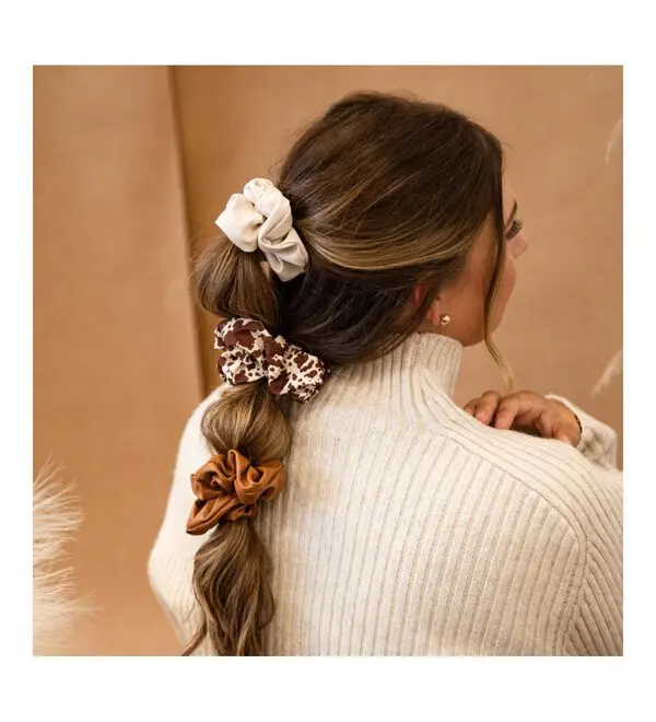 HEADBANDS OF HOPE Leather Scrunchie Set