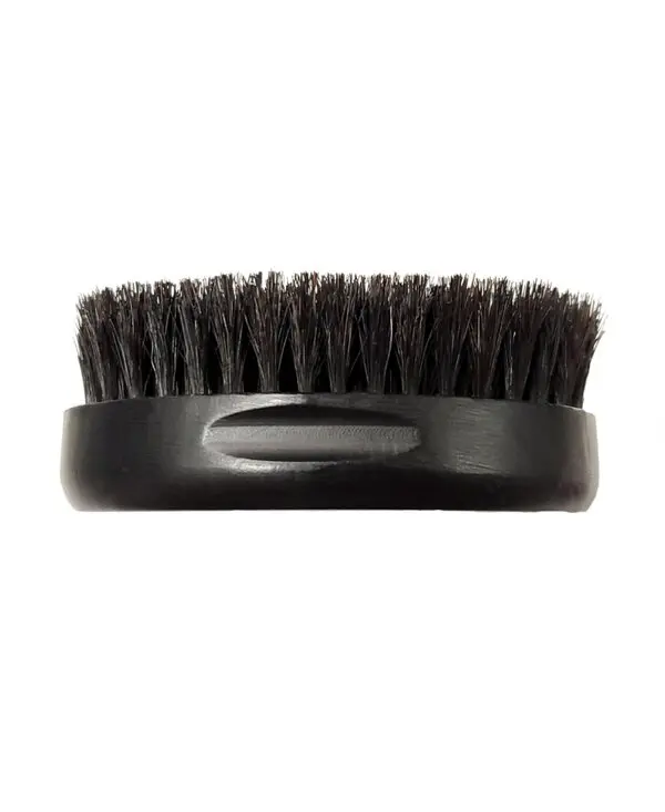STYLECRAFT Barber Oval Military-inspired Hair Brush 100% Natural Boar Bristles With Wood Palm Handle - Black