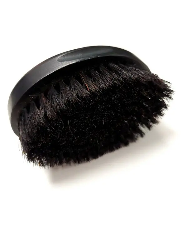 STYLECRAFT Barber Oval Military-inspired Hair Brush 100% Natural Boar Bristles With Wood Palm Handle - Black