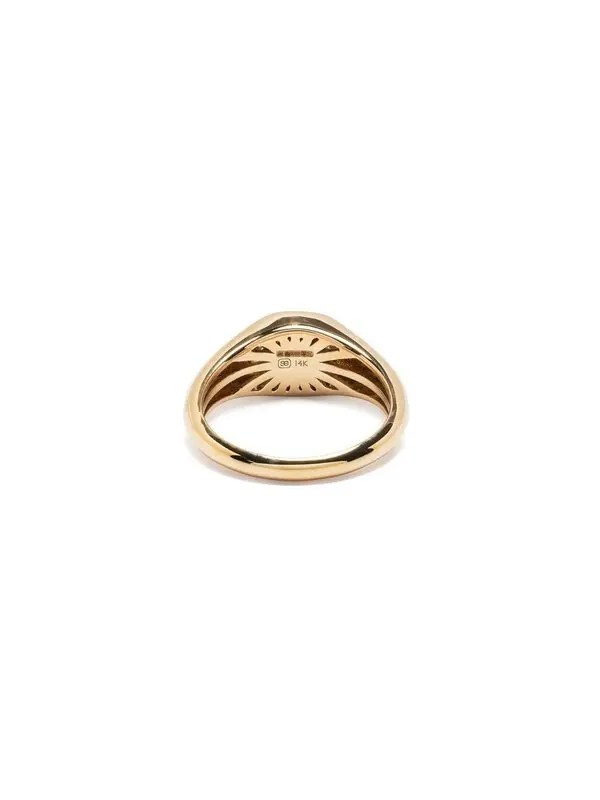 SYDNEY EVAN 14kt Yellow Diamond Evil Eye Signet Ring