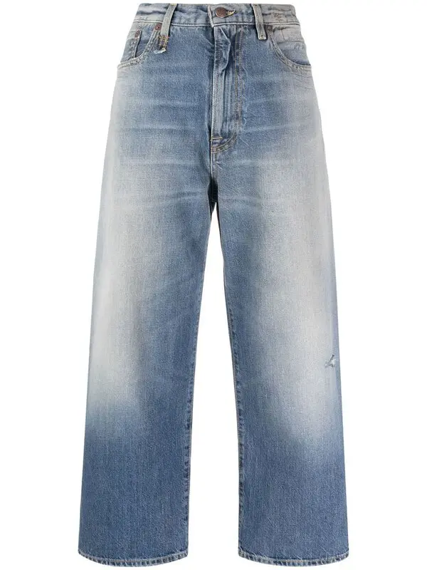 R13 Distressed-finish Straight Leg Jeans