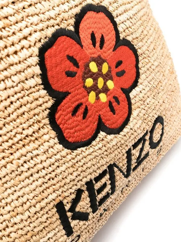 Kenzo Boke Flower Raffia Tote Bag