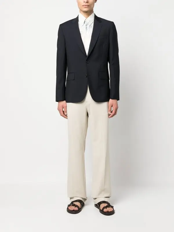 Paul Smith V-neck Classic-lapel Blazer - Blue