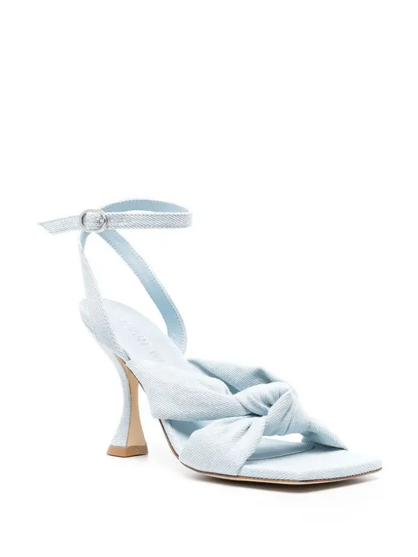 STUART WEITZMAN Playa Angle Strap 100 Sandals - Blue