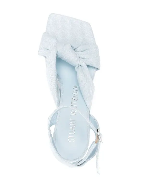 STUART WEITZMAN Playa Angle Strap 100 Sandals - Blue
