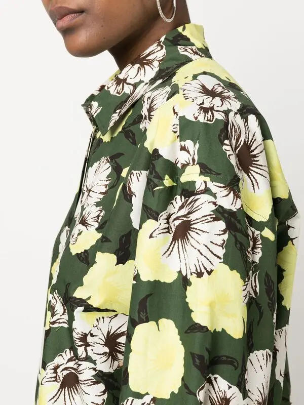 MSGM Floral-print Long-sleeve Shirt