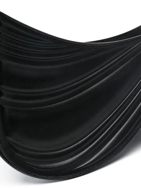 MUGLER Medium Spiral Curve 01 Embossed Crossbody Bag