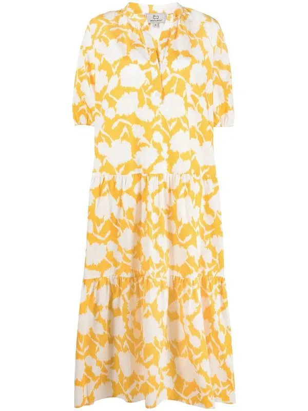 Woolrich Floral-print Cotton Dress - Yellow