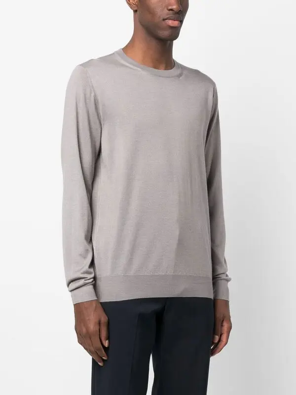 Fedeli Crew-neck Jumper - Grey