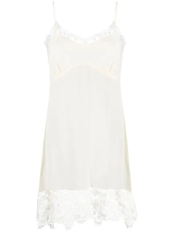 Simone Rocha Lace-trim Slip Dress - Neutrals