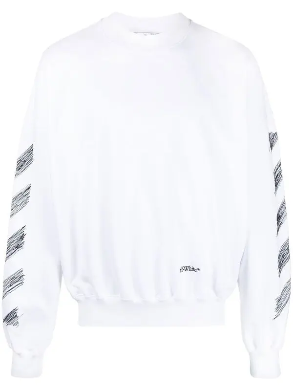 Off-White Diag-print Sweatshirt - White