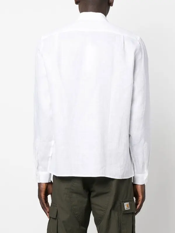 Lacoste Logo-embroidered Button-down Shirt - White