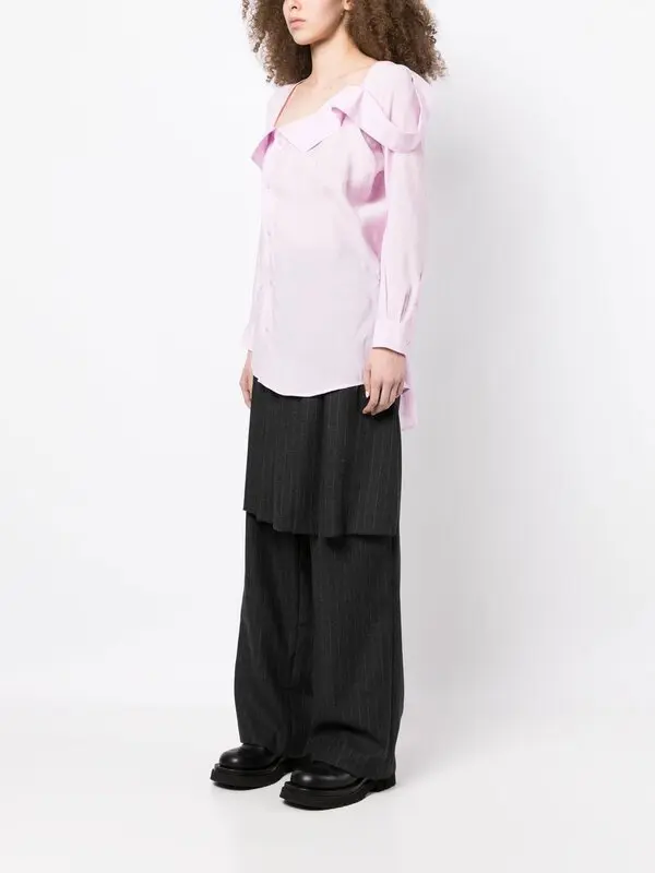 PUSHBUTTON Asymmetric Button-up Shirt