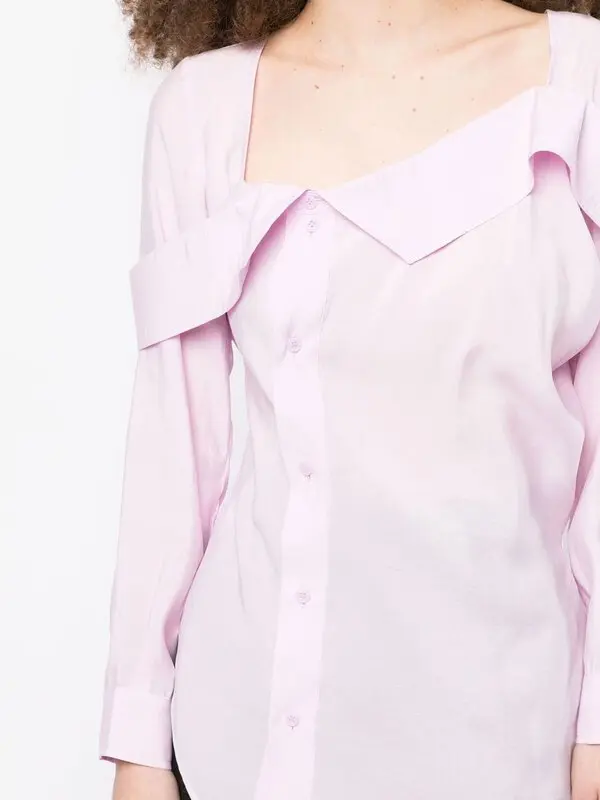 PUSHBUTTON Asymmetric Button-up Shirt