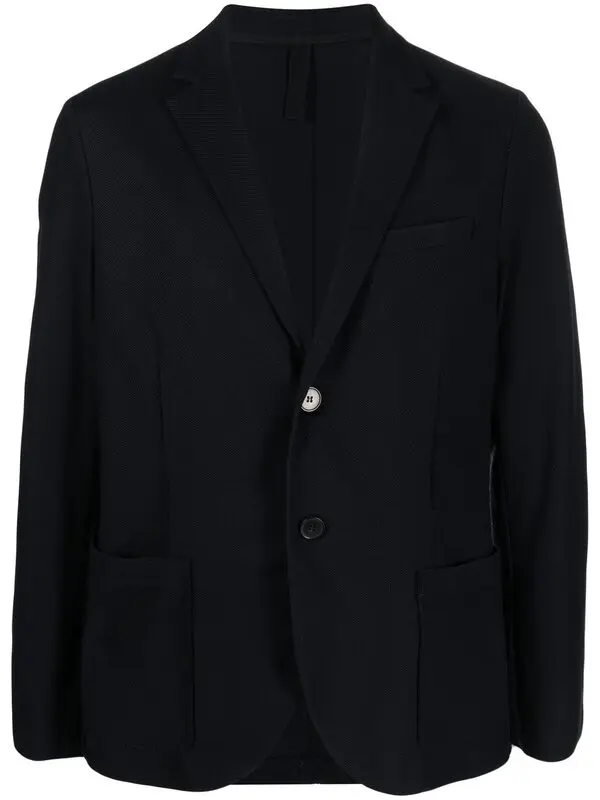 Harris Wharf London Notched-lapels Single-breasted Blazer - Blue