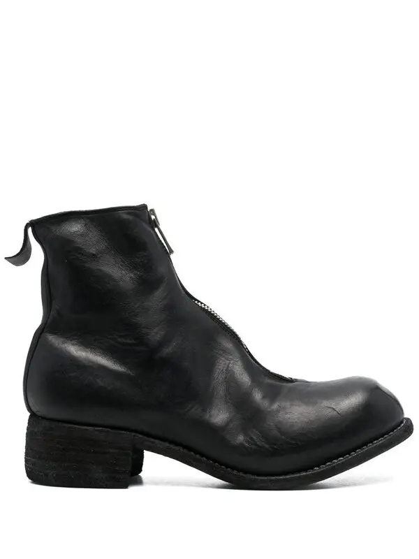 Guidi Zip-up Ankle Boots - Black