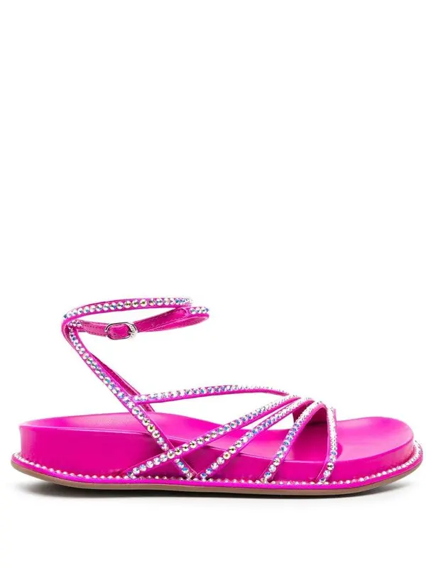 LE SILLA Crystal-embellished Sandals - Pink