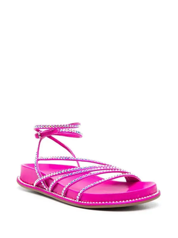 LE SILLA Crystal-embellished Sandals - Pink