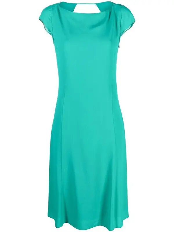 Patrizia Pepe Short-sleeve Cut-out Dress - Green