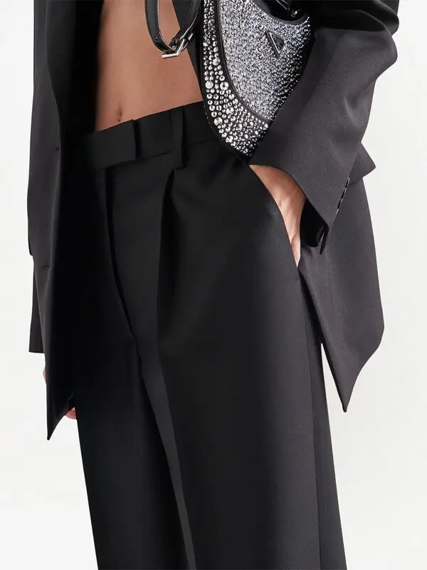 Prada Triangle-logo Trousers - Black