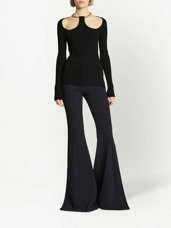Proenza Schouler Chain-detail Ribbed-knit Jumper