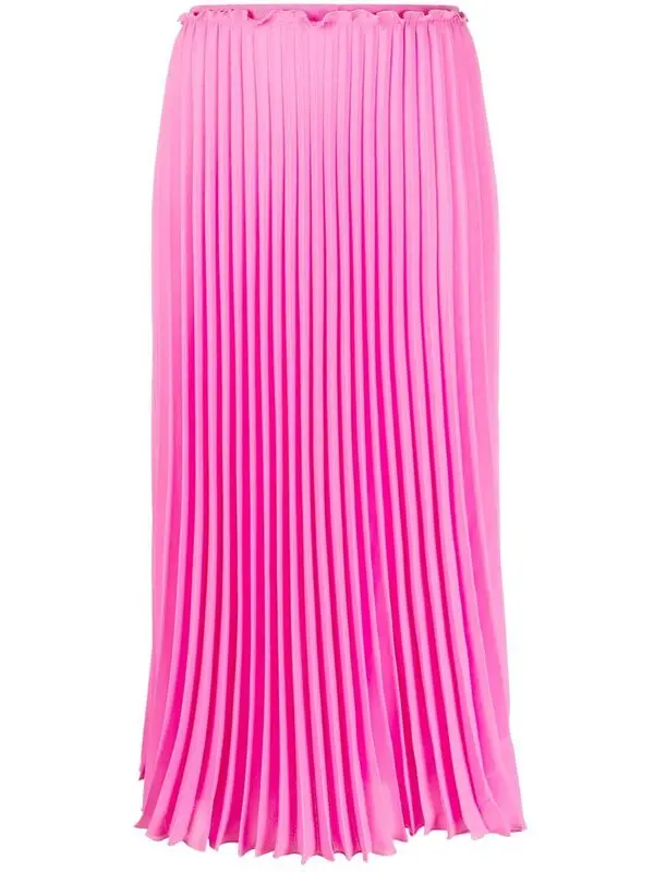 Red Valentino High-waisted Pleated Midi Skirt