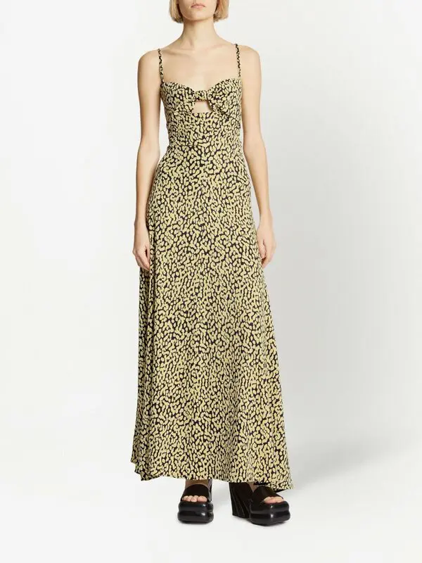 Proenza Schouler Leopard-print Tank Maxi Dress - Black