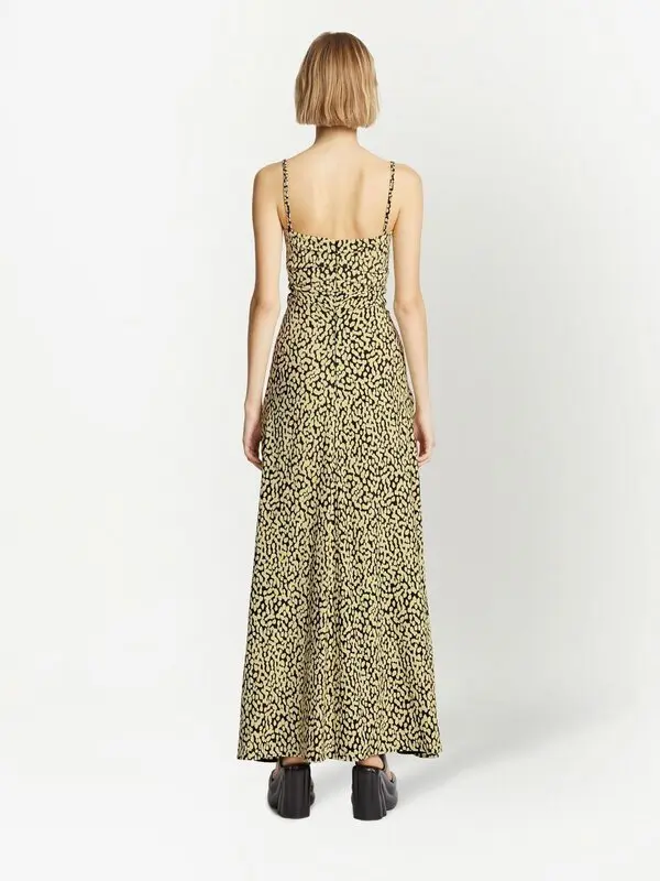 Proenza Schouler Leopard-print Tank Maxi Dress - Black