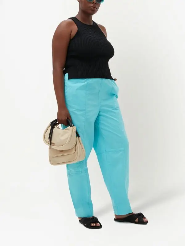 GANNI Panelled Rib-knit Vest Top