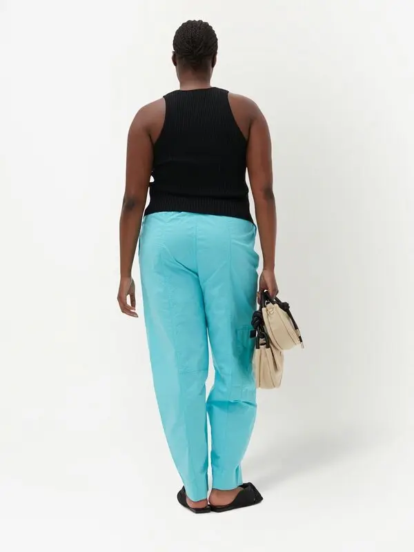 GANNI Panelled Rib-knit Vest Top