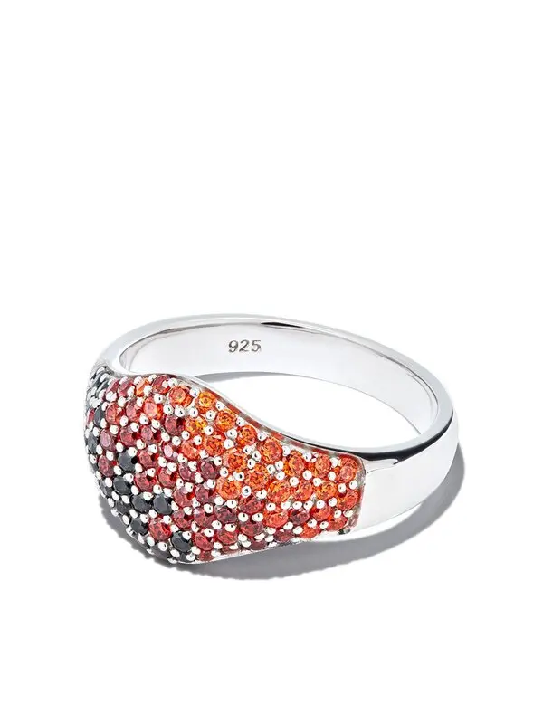 Tom Wood Gradient Crystal-embellished Ring - Silver