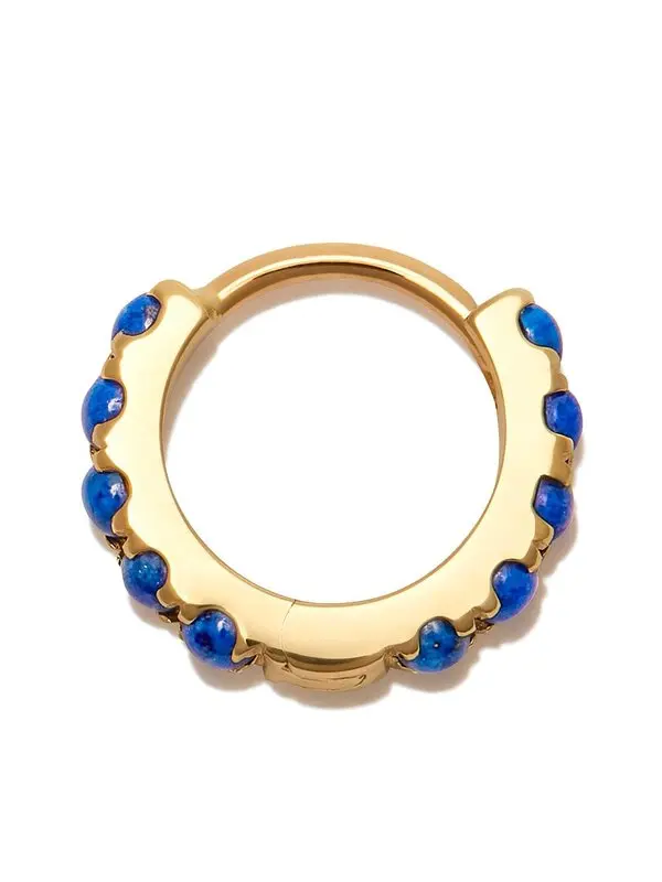 MARIA TASH 14kt Yellow Lapis Lazuli Hoop Earring - Gold