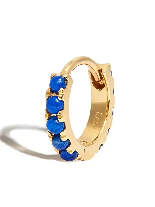 MARIA TASH 14kt Yellow Lapis Lazuli Hoop Earring