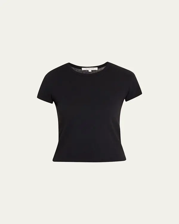 SLVRLAKE Fitted Cropped Baby Tee - Raven