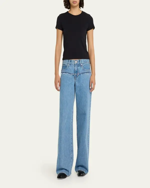 SLVRLAKE Fitted Cropped Baby Tee - Raven