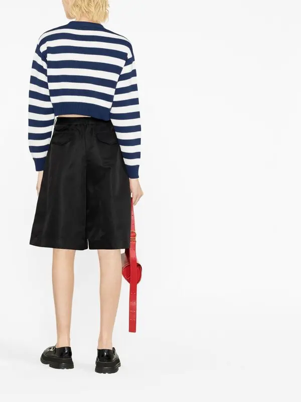 Kenzo Nautical Striped Cropped Cardigan - Blue