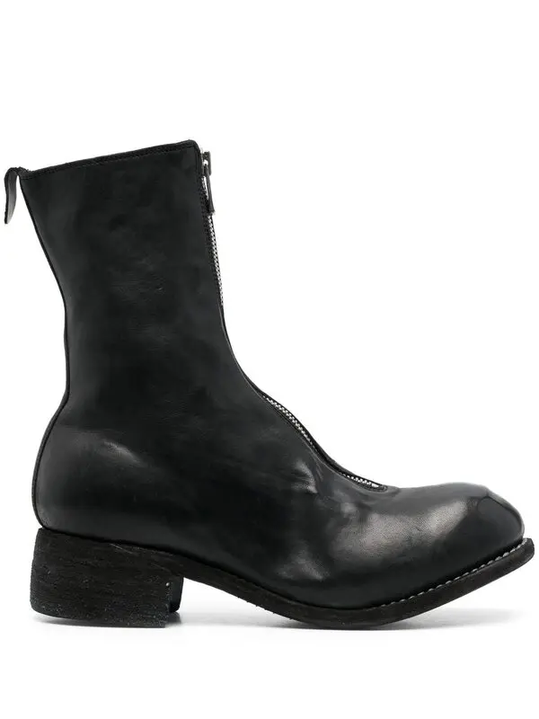 Guidi Front-zip Leather Boots
