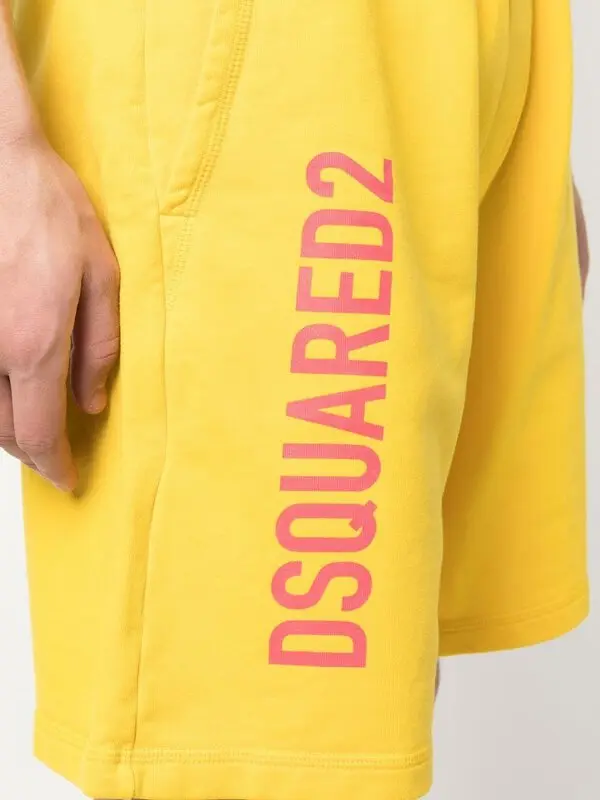 Dsquared2 Cotton Logo Print Shorts
