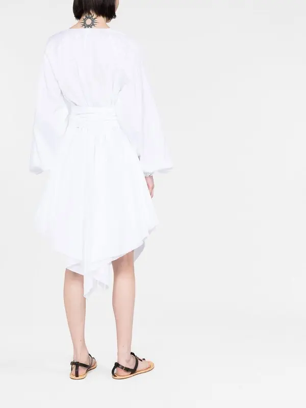 Alexandre Vauthier Ruched-detail Long-sleeve Midi Dress