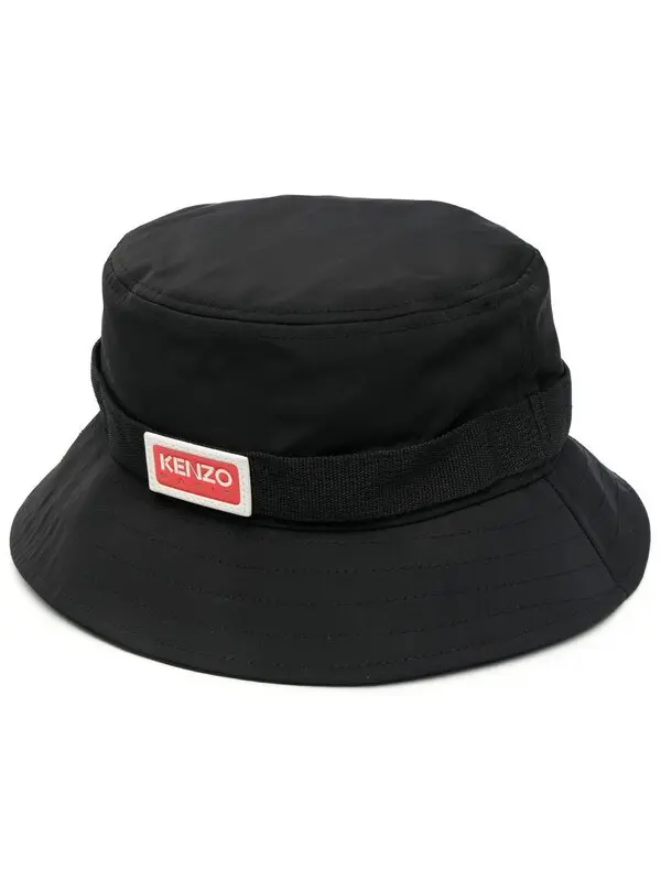 Kenzo Side Logo-patch Bucket Hat - Black