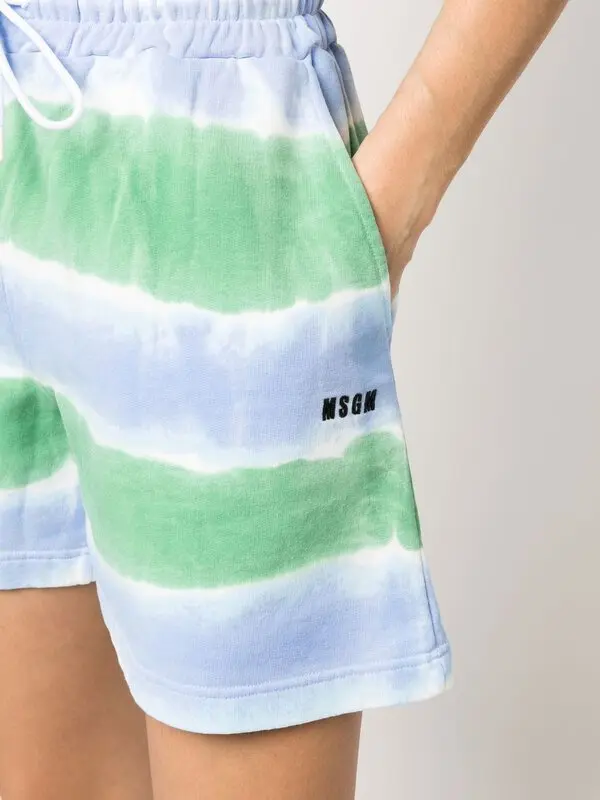 MSGM Stripe-pattern Drawstring Shorts