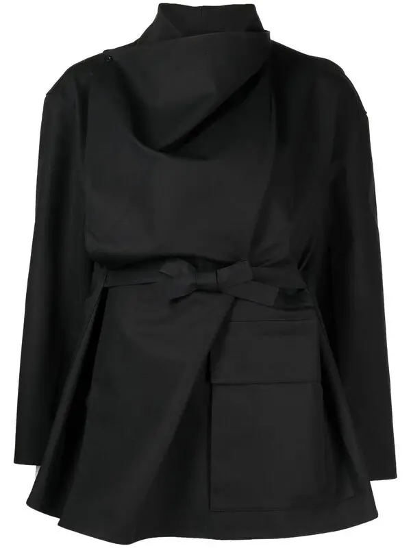 JNBY Asymmetrical Layered Tie-waist Jacket
