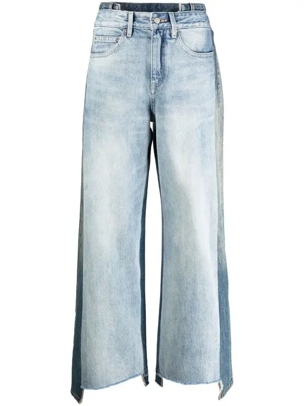 JNBY Patchwork Asymmetric Denim Jeans