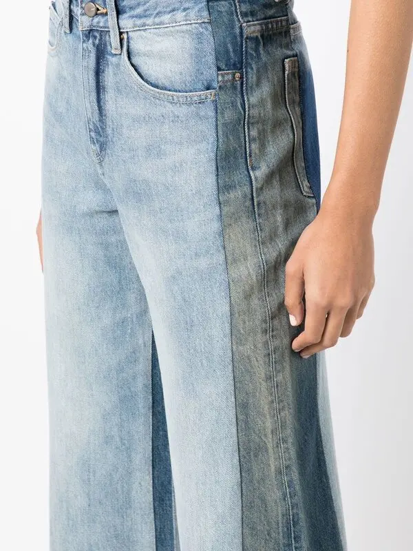 JNBY Patchwork Asymmetric Denim Jeans