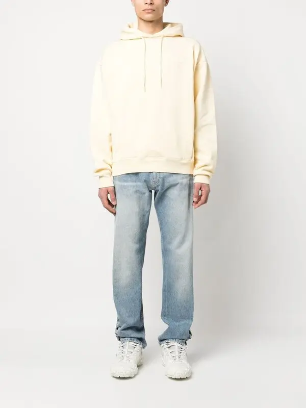 Martine Rose Graphic-print Cotton Hoodie - Yellow
