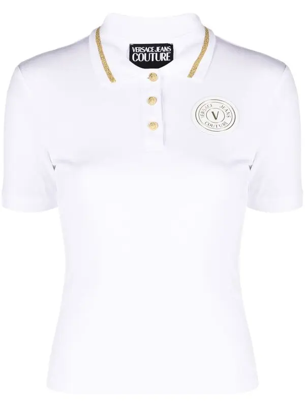 Versace V-emblem Polo Shirt - White