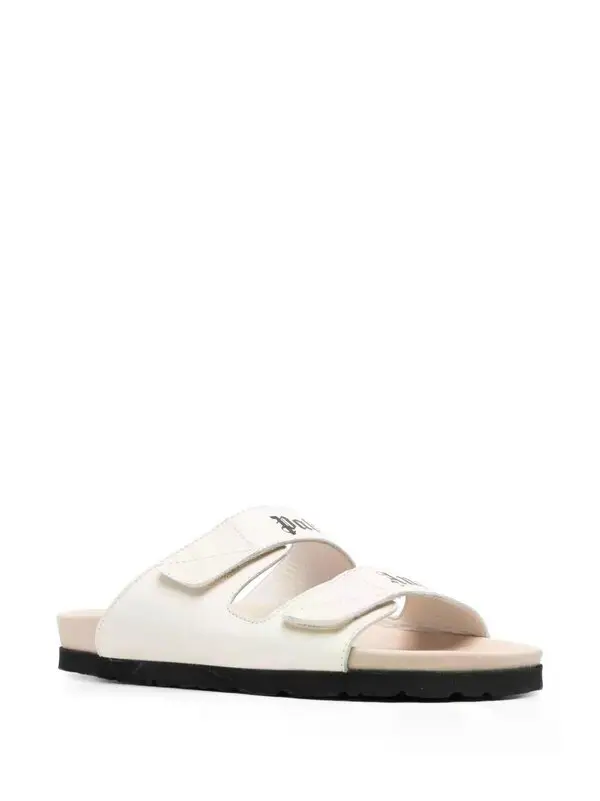 Palm Angels Logo-printed Leather Sandals - Neutrals