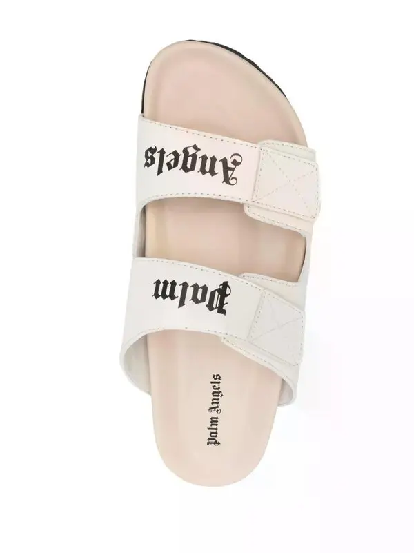 Palm Angels Logo-printed Leather Sandals - Neutrals