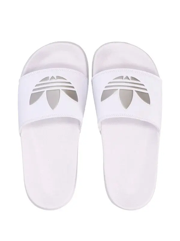 Adidas Adilette Lite Trefoil-logo Slides - White