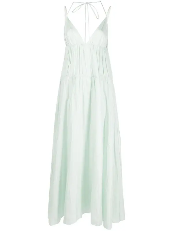 JOSEPH V-neck Long Dress - Green